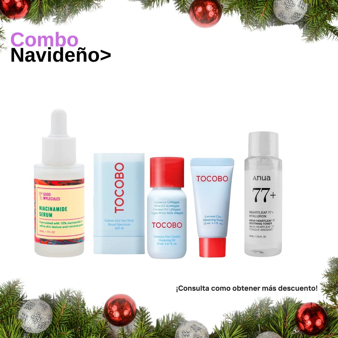Combo Mini Navideño 3 Rutina A Anti-Sebo y Poros